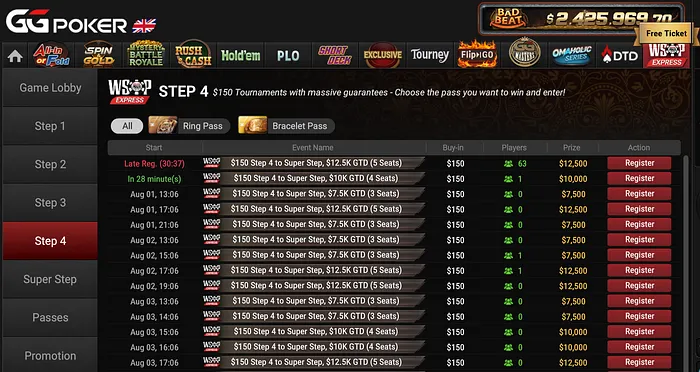 GGPoker | WSOP Express (Path to WSOP) | PokerNews